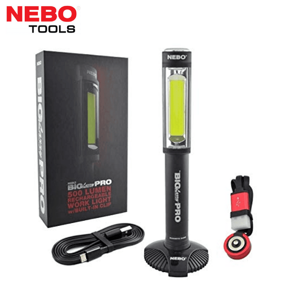 Linterna Recargable de Trabajo BIG LARRY PRO Negra Nebo – Toho Outdoor